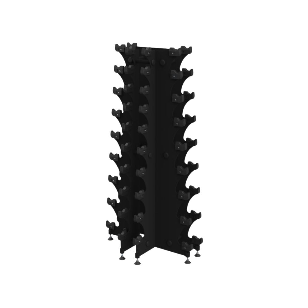 Fortress Compact 14 Pair Designa Bell Dumbbell Rack – Johnson Fitness ...